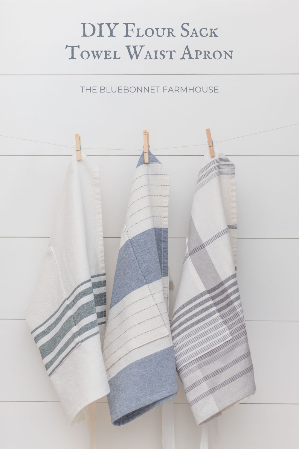 How to Make a Waist Apron with Flour Sack Towels