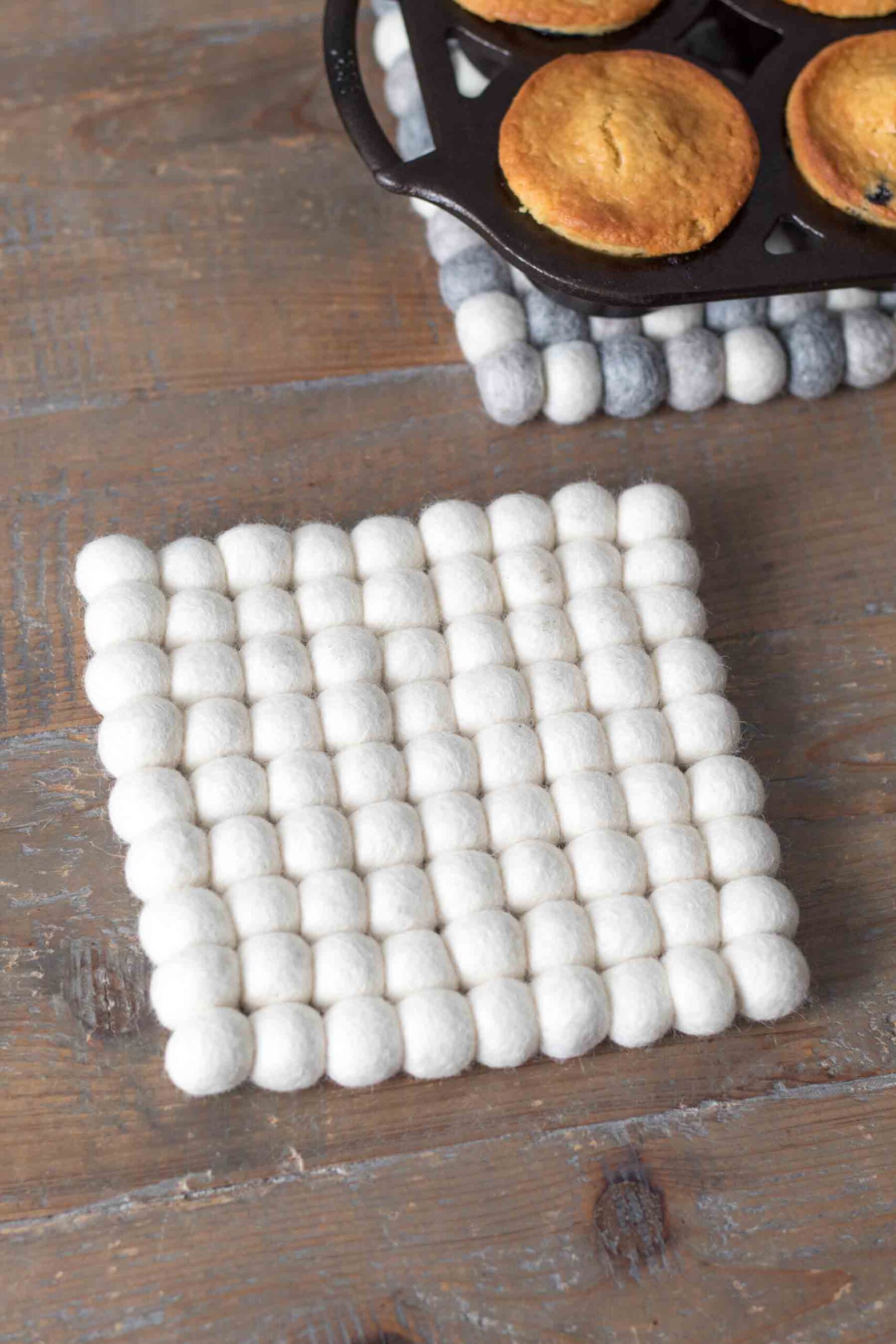 DIY Wool Felt Ball Trivets