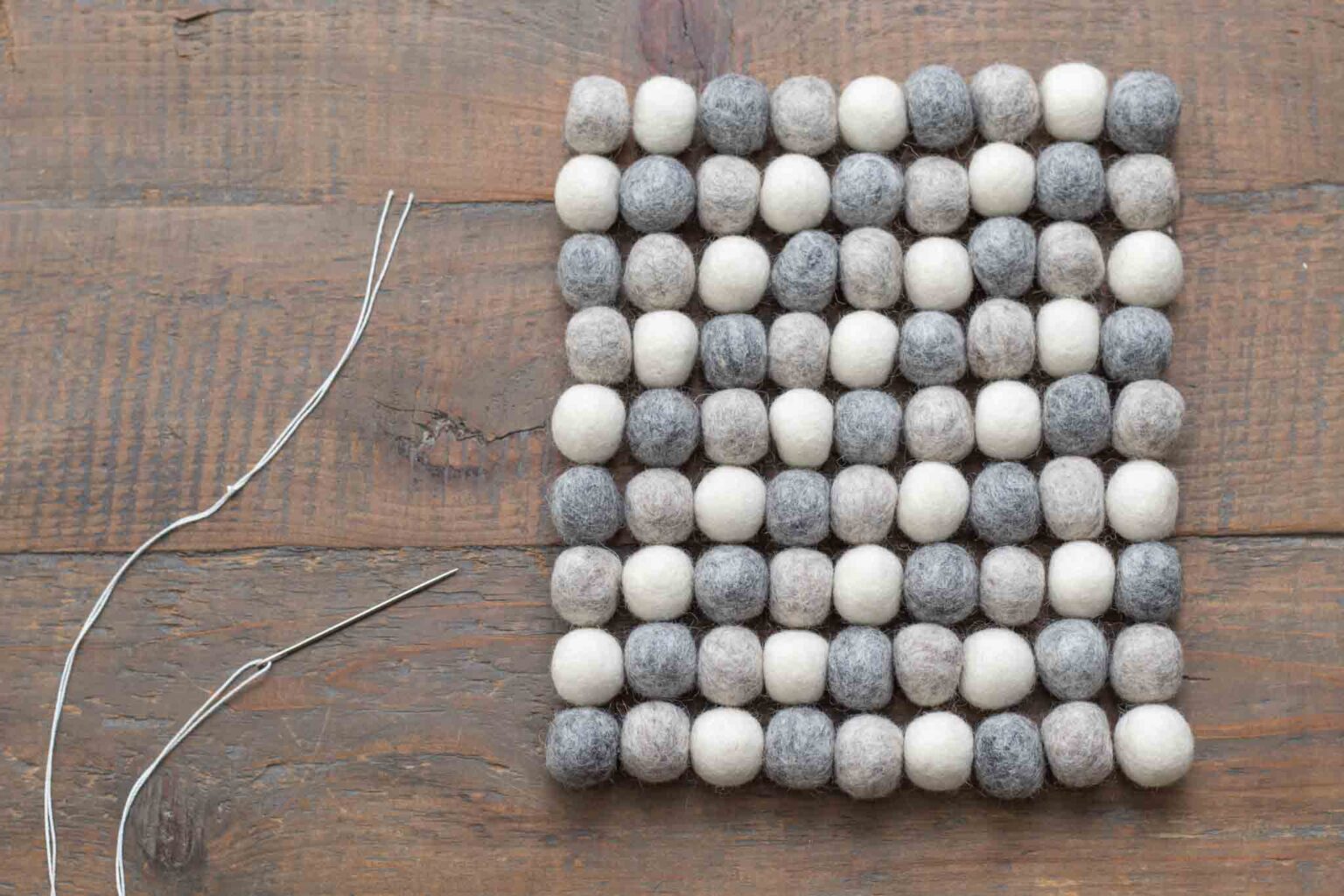 DIY Wool Felt Ball Trivets